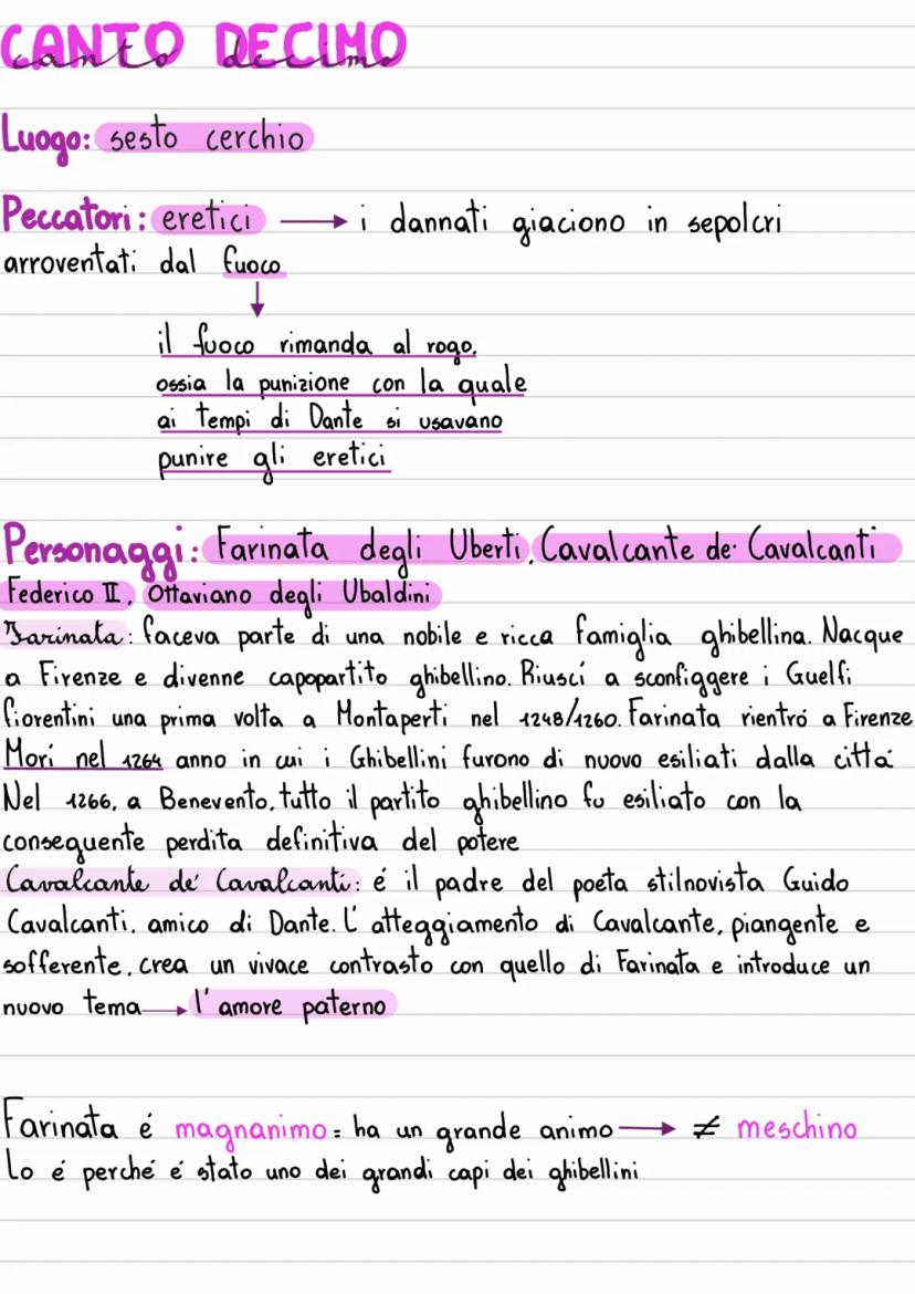 Canto 10 Inferno: Parafrasi, Riassunto PDF e Testo (Italiano) come PDF ...