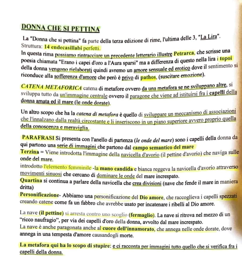 Donna che si pettina: Parafrasi, Riassunto e Analisi - Giovan Battista ...
