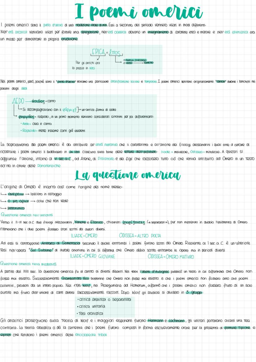 I Poemi Omerici: Riassunto, Schema e Curiosità su Omero e Pisistrato ...